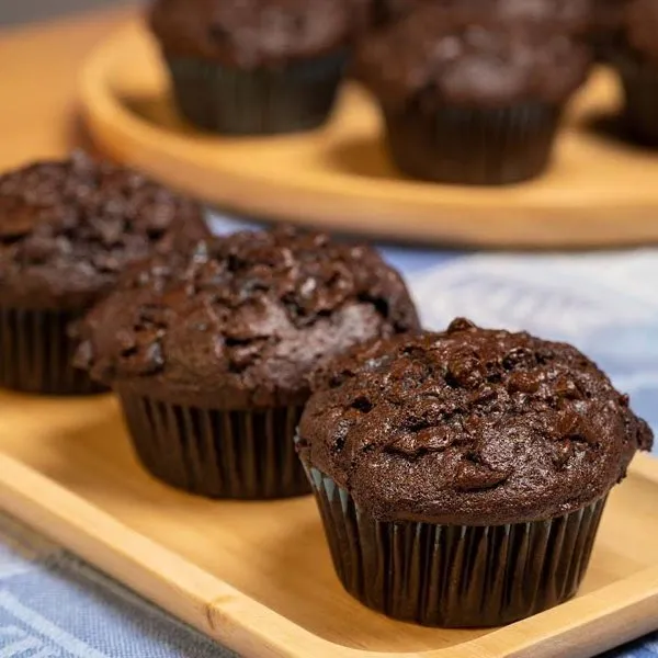 Resepi Double Chocolate Chips Muffin | Che Nom